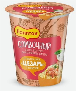 Лапша в стакане Роллтон с Креветкой цезарь 70гр. 24 шт. в упаковке в ...