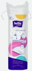 Ватные диски Bella Cotton круглые 80 шт в магазинах Челябинска — Едадил